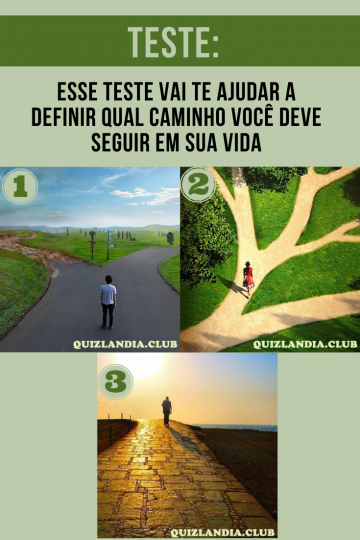Esse teste vai te ajudar a definir qual caminho você deve seguir em sua ...